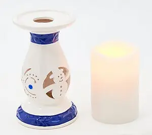 LIGHTSCAPES Cutwork Pedestal With Candle