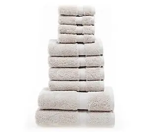SUPERIOR Madison Egyptian Cotton Pile Plush 10- Piece Towel Set - One-color