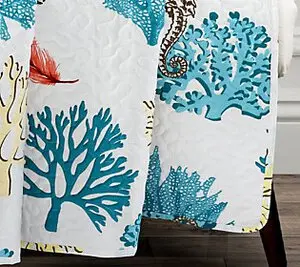 LUSH DECOR Coastal Reef Feather Throw By