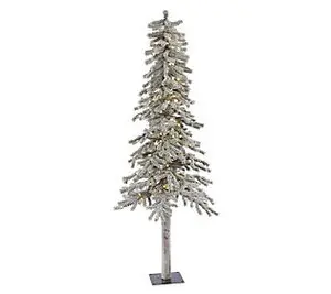 VICKERMAN 7' Flocked Alpine Tree By