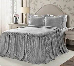 LUSH DECOR Ticking Stripe 3-piece King Bedspread Lush D Ecor - One-color