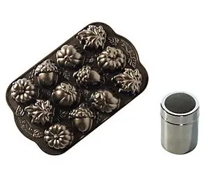 NORDICWARE Autumn Delights Cakelet Pan & Duste R - One-color