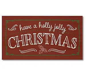 COURTSIDE MARKET Have A Holly Jolly Christmas 1 2x24 Wood Sign - One-color