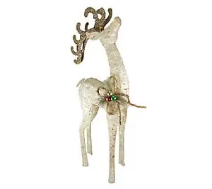 NORTHLIGHT 46' Sparkling Sisal Reindeer Yard Art Northl Ight - One-color