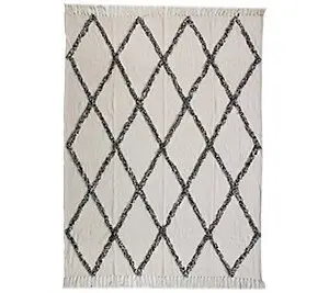 OX BAY TRADING CO. Ox Bay Crossed Over Throw Blanket - One-color