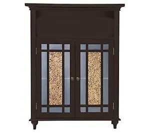 TEAMSON Wood Floor Cabinet With G Lass Doo S - One-color