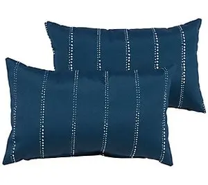 WILLOW SHORE Set Of 2 Indoor/outdoor Lumbar Pillows - One-color