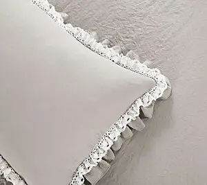 LUSH DECOR Ella Shabby Chic Ruffle Lace 3pc Queen Bedsprea D By
