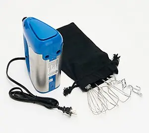 BLUE JEAN CHEF Hand Mixer W/ Doughhooks & Whisk