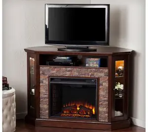 QVC Redden Corner Convertible Electric Media Firepl Ace