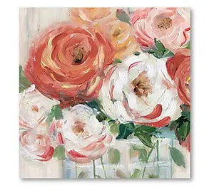 COURTSIDE MARKET Naive Bouquet I 16' X 16' Canv As Wall Art - One-color