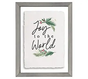 SINCERE SURROUNDINGS Joy To The World Floating Frame Art Sincer Surroundings - One-color