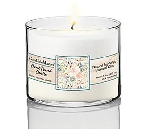 COURTSIDE MARKET Floral Peach Circular Candle G Lass 9.6 Oz - One-color