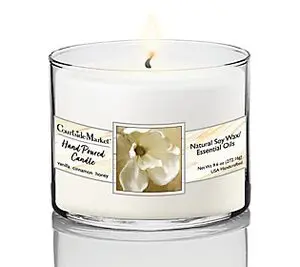 COURTSIDE MARKET Magnolia Bloom Circular Candle Glass 9.6 Oz - One-color