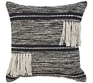 OX BAY TRADING CO. Ox Bay Metallic Fringe Throw Pillow - One-color
