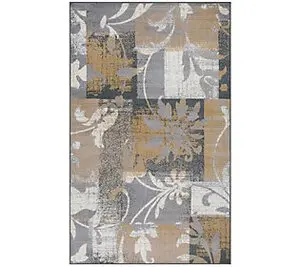 SUPERIOR Floral Patchwork Contemporary Area Rug8x10 - One-color