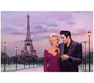 COURTSIDE MARKET Paris Sunset Marilyn And Elvis 40x60 Decal - One-color