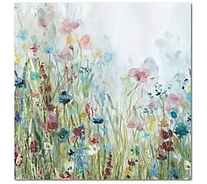 COURTSIDE MARKET Flowers In The Meadow 16x16 Ca Nvas Wall Art - One-color