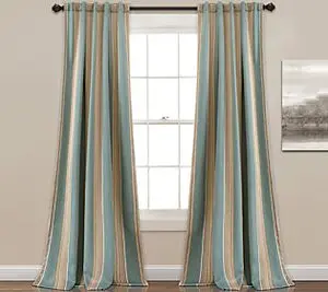 LUSH DECOR Julia Set Of 2 Room Darkening Window Panels Sh Decor - One-color