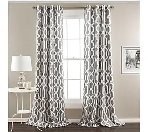 LUSH DECOR Edward Trellis 52'x108' Set Of 2 Curtains Lu Sh Decor - One-color