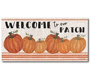 COURTSIDE MARKET Welcome To Our Patch 12x24 Can Vas Wall Art - One-color