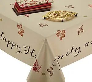 DESIGN IMPORTS Rustic Leaves Printed Tablecloth 60' X 84
