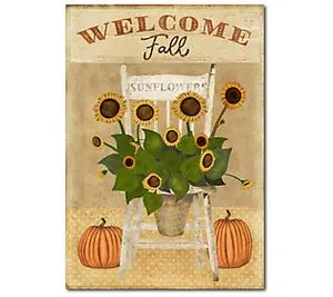 COURTSIDE MARKET Fall Sunflower Chair 12x18 Can Vas Wall Art - One-color