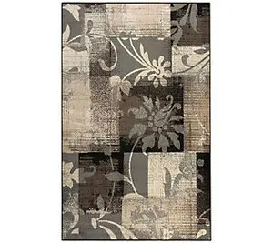 SUPERIOR Pastiche Contemporary Floral Patchwork 6x9 Area Rug - One-color