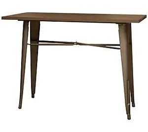 AMERIHOME Counter-height Metal Dining Table Wit H Wood Top - One-color