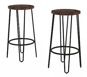 HASTINGS HOME Bar Height Hairpin Leg Barstools Astings Home - One-color
