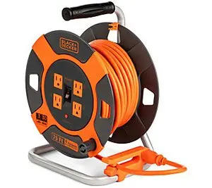 BLACK + DECKER Black+decker 75' Outdoor Extension Cord Reel W/ 4 Outlets - One-color