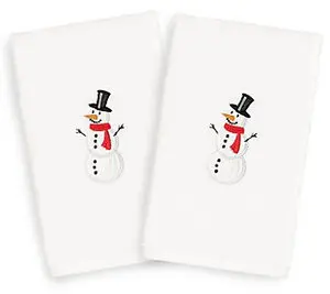 LINUM HOME TEXTILES Snowman 2-piece Hand Towels - One-color