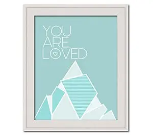 COURTSIDE MARKET You Are Loved Teal 16' X 20' F Ramed Art - One-color