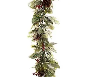 VILLAGE LIGHTING CO. Village Lighting 9' Prelit Led Garland Winter Frost - One-color