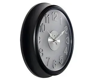 INFINITY Instruments Onyx Black Modern 15' Wall Clock