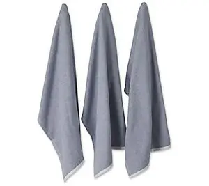 DESIGN IMPORTS French Terry Chambray Solid Kitc En Towel Set/3