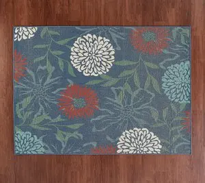 VERANDA LIVING 5' X 7' Floweringmums Rug - One-color