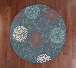 VERANDA LIVING 77 Round Floweringmums Rug - One-color