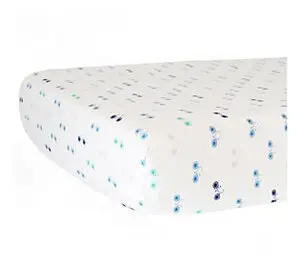 LUSH DECOR Hello Spud Blue Bicycles Fitted Crib Sheet - One-color