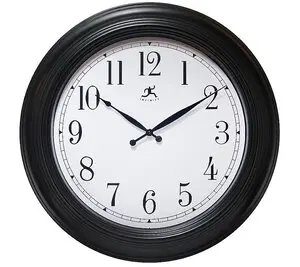 INFINITY Instruments Classic Black 24' Large Wa Ll Clock - One-color