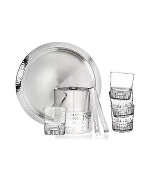 GODINGER 7pc Hammered Bar Set