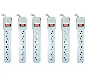 AXIS 6-outlet Grounded Surge Protector 6-pack