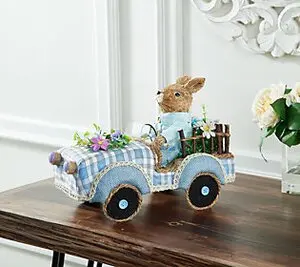 VALERIE PARR HILL Sisal Bunny Driving Plaid Car Valerie - One-color