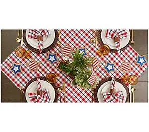 DESIGN IMPORTS American Plaid Tablecloth 52' X 2
