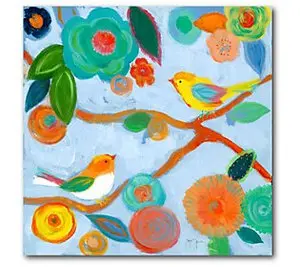 COURTSIDE MARKET Bright Brid I 16x16 Canvas Wal L Art - One-color
