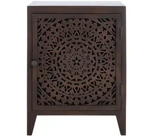 SAFAVIEH Thea 1 Door Carved Nightstand - One-color
