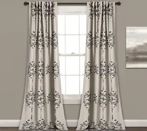 LUSH DECOR Keya Medallion Set Of 2 Room-darkening Curtains By - One-color