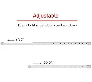 SECURITYMAN 48' Adjustable Door Knob And Sliding Door White Security Bar