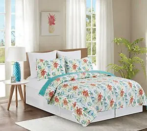 VALERIE PARR HILL Paradise Sound 3-piece Cotton King Quilt Set Valerie - One-color