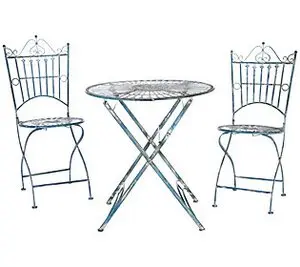 SAFAVIEH Belen Outdoor Bistro Set By - One-color